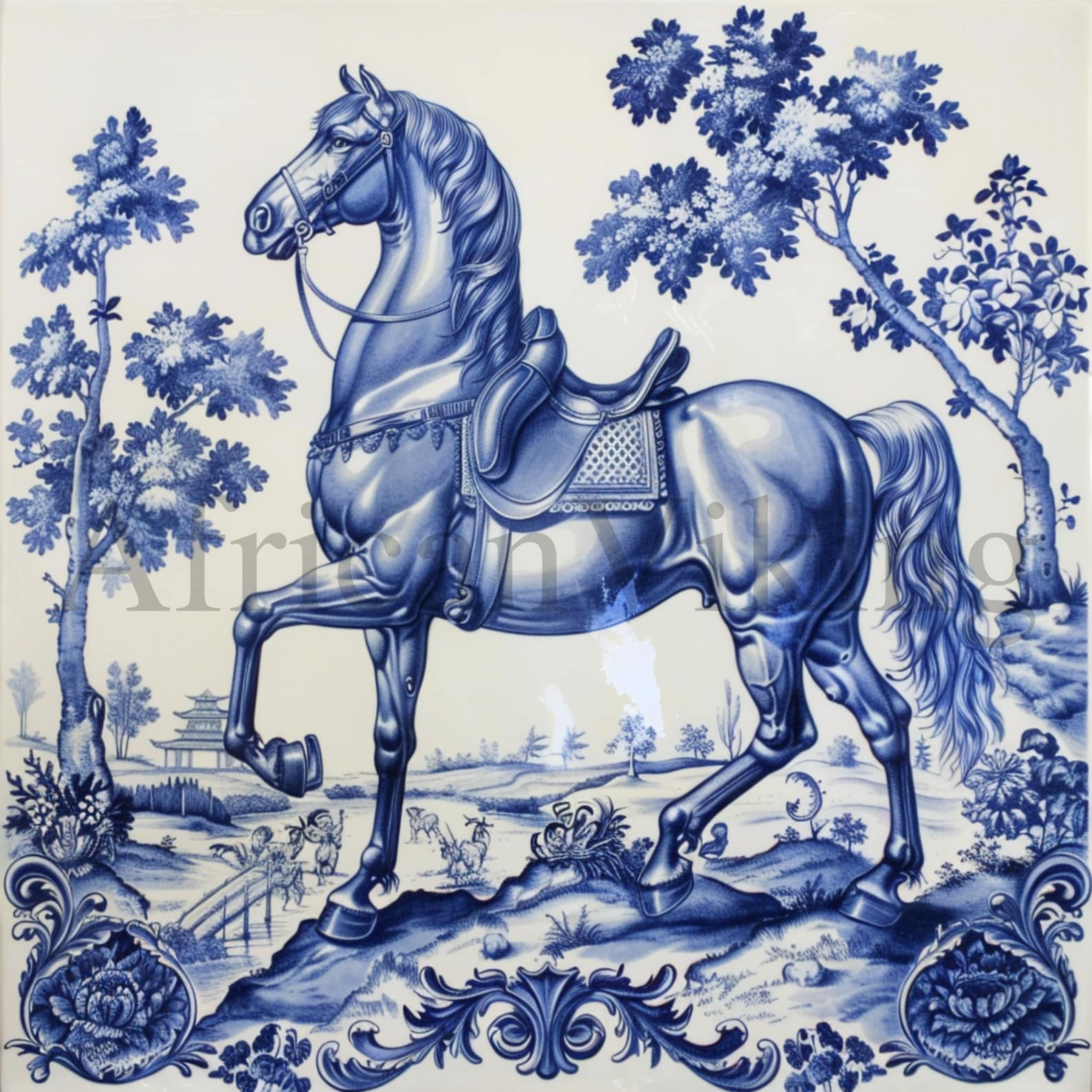 Blue Delft Horse Clipart 10 High Quality Jpgs Digital Download Dutch ...