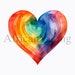 Rainbow Heart Clipart | 10 High Quality Jpgs | Digital Download ...