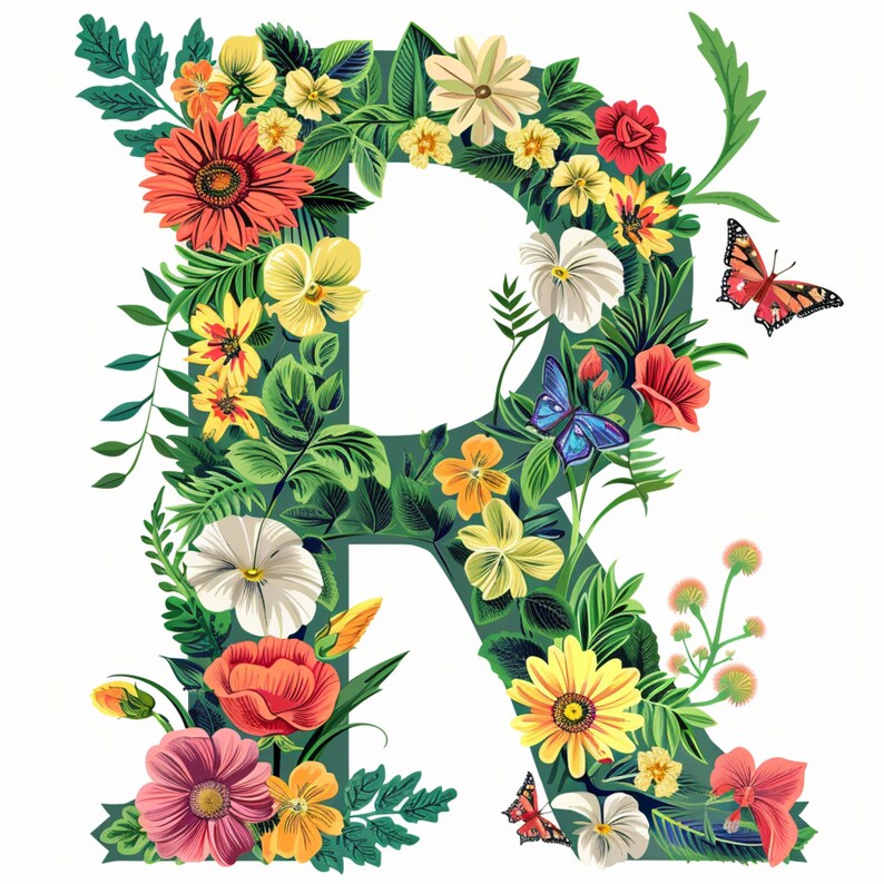 Letter R Clipart 10 High Quality Jpgs Digital Download Digital Paper ...