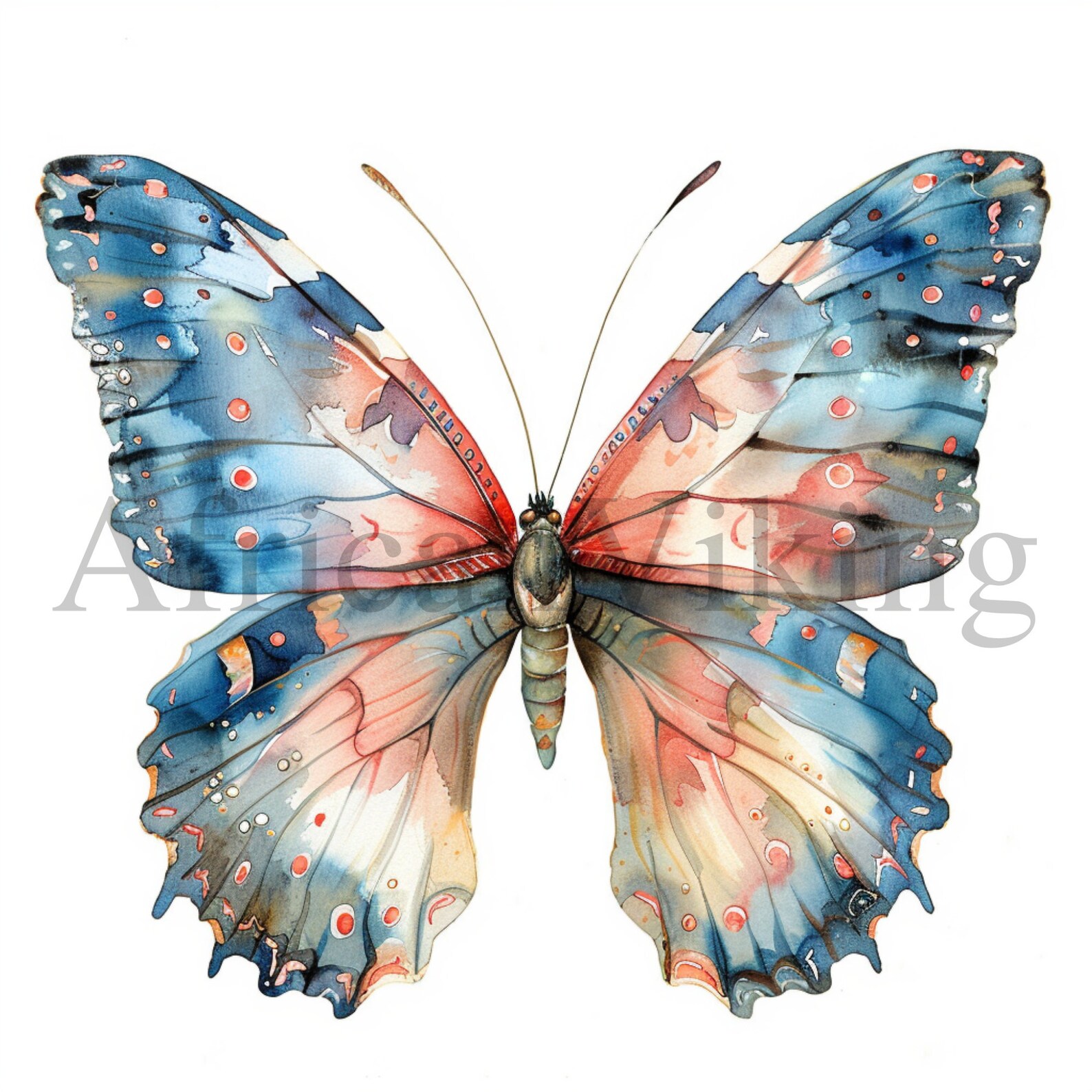 Whimsical Butterflies Clipart 10 High Quality Jpgs Digital Download ...