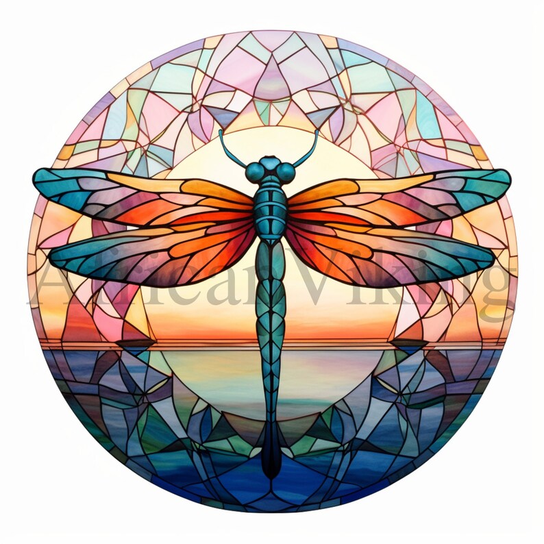 Stained Glass Dragonfly | 10 High Quality Jpgs | Digital Download ...