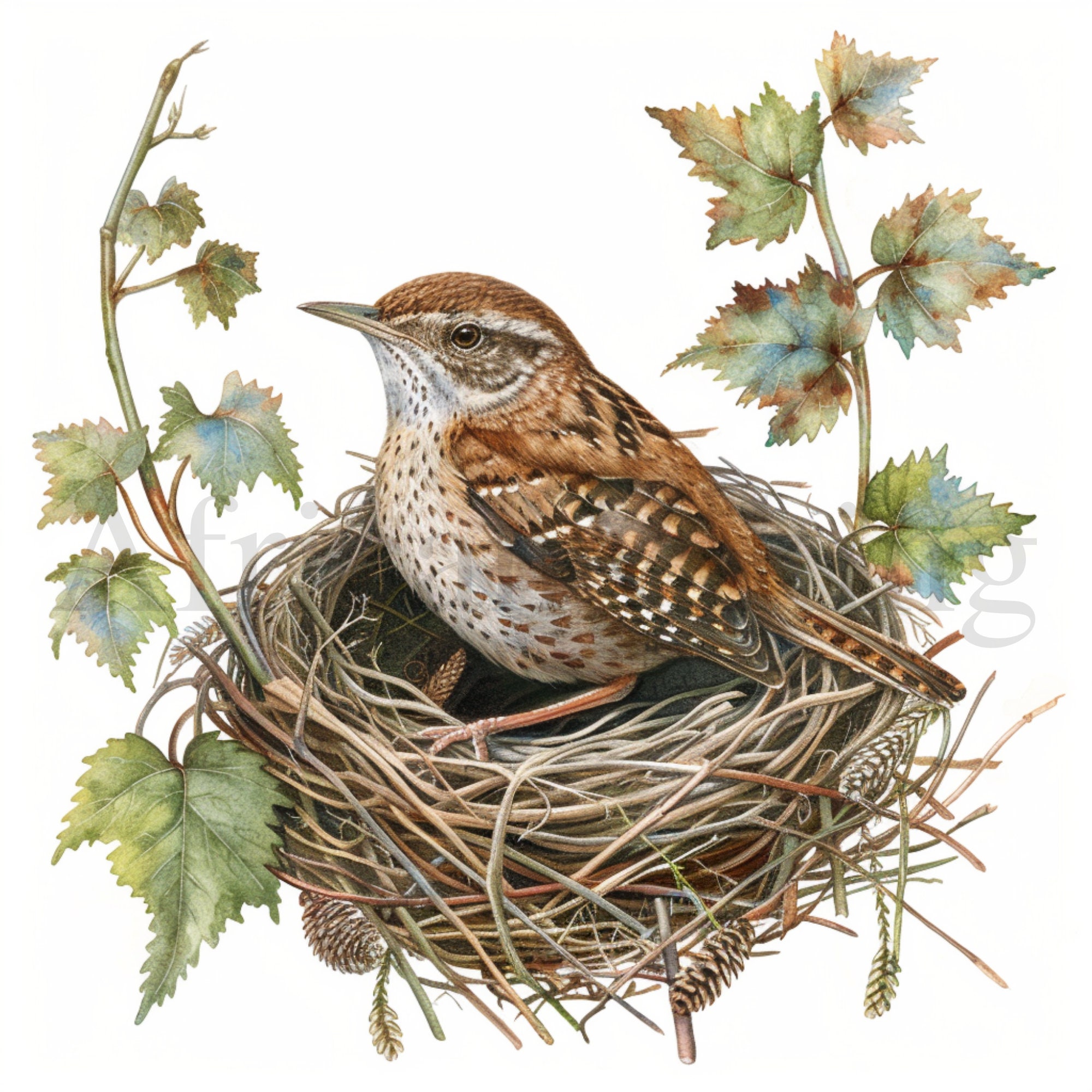 Wren Clipart | 10 High Quality Jpgs | Digital Download | Nursery Art ...