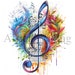 Watercolor Music Notes Clipart | 10 High Quality Jpgs | Digital ...