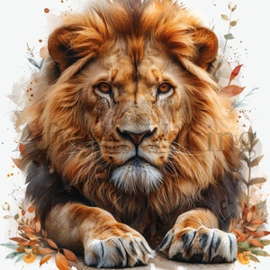 Lion Clipart | 10 High Quality Jpgs | Nursery Art | Instant Digital ...