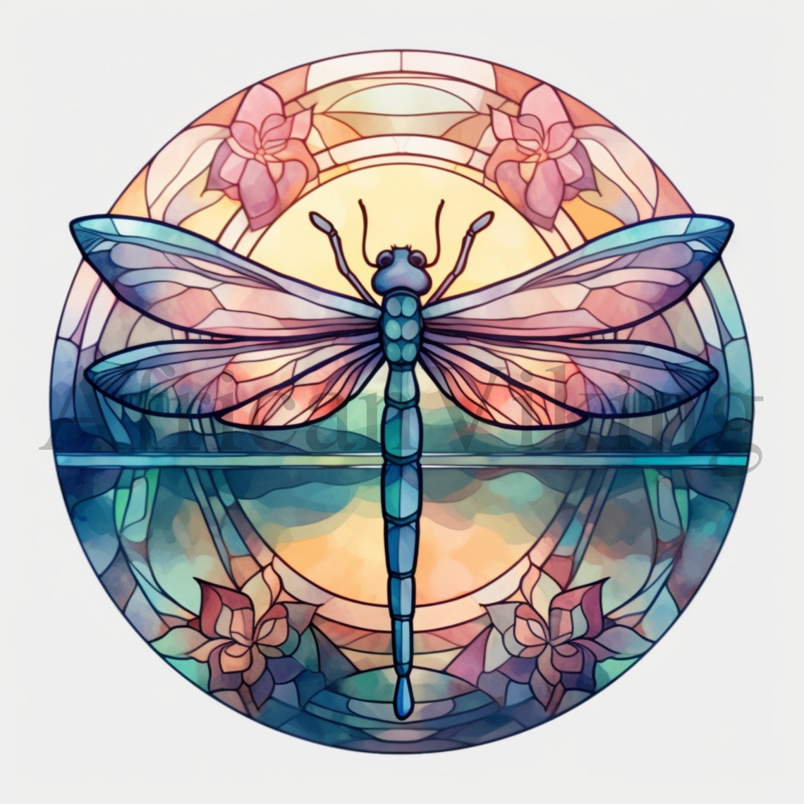 Stained Glass Dragonfly 10 High Quality Jpgs Digital Download Card ...