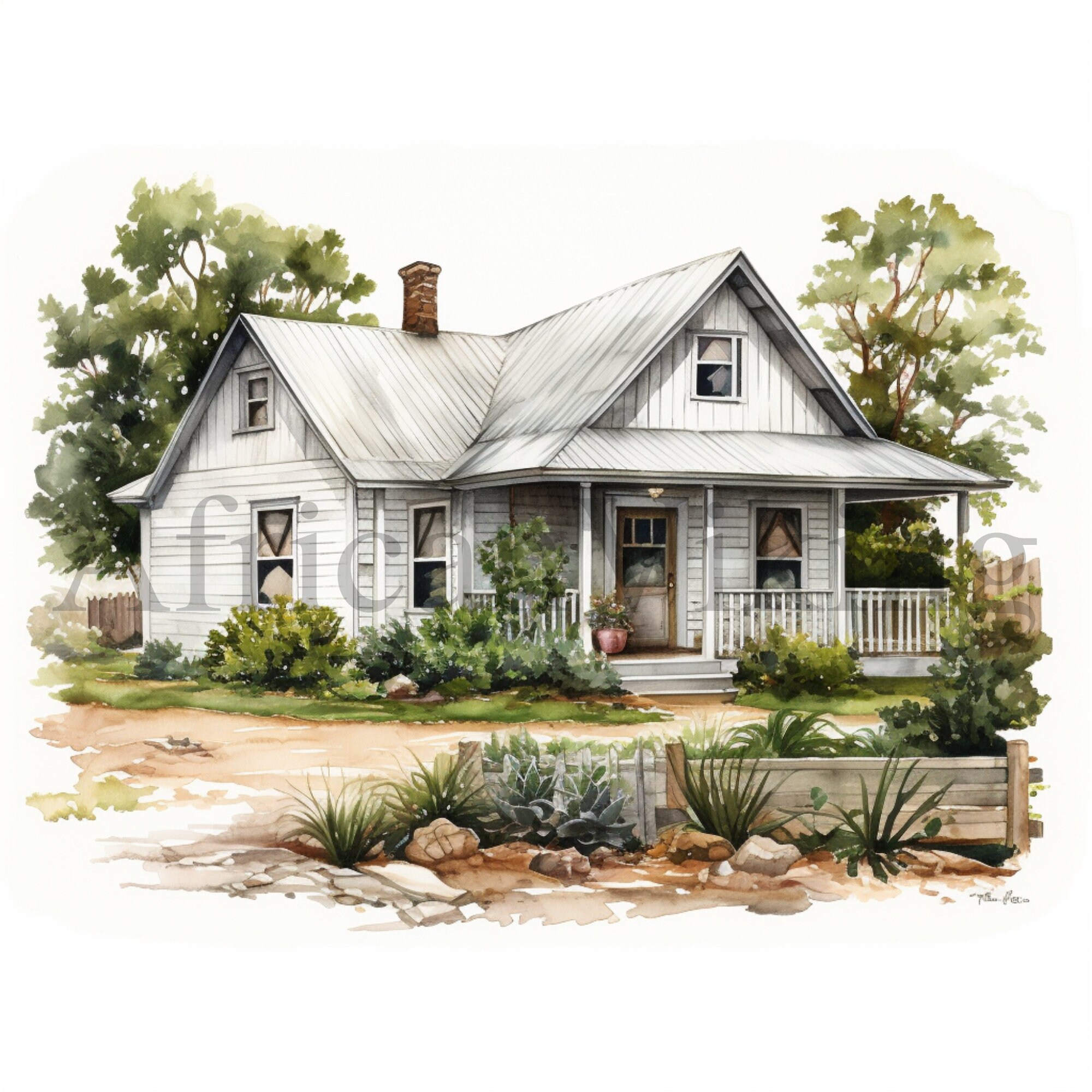 Farmhouse Clipart 10 High Quality Jpgs Digital Download Card Making ...