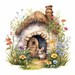 Watercolor Mouse House Clipart | 10 High Quality Jpgs | Digital ...