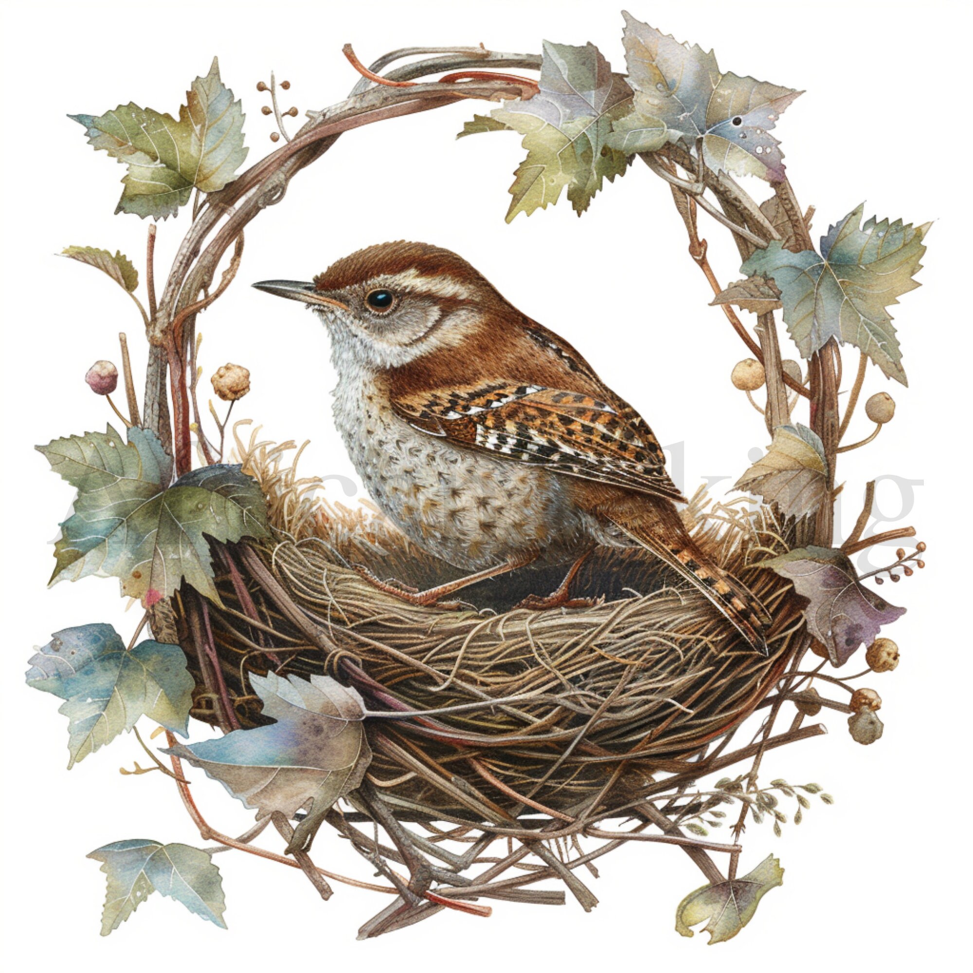 Wren Clipart | 10 High Quality Jpgs | Digital Download | Nursery Art ...