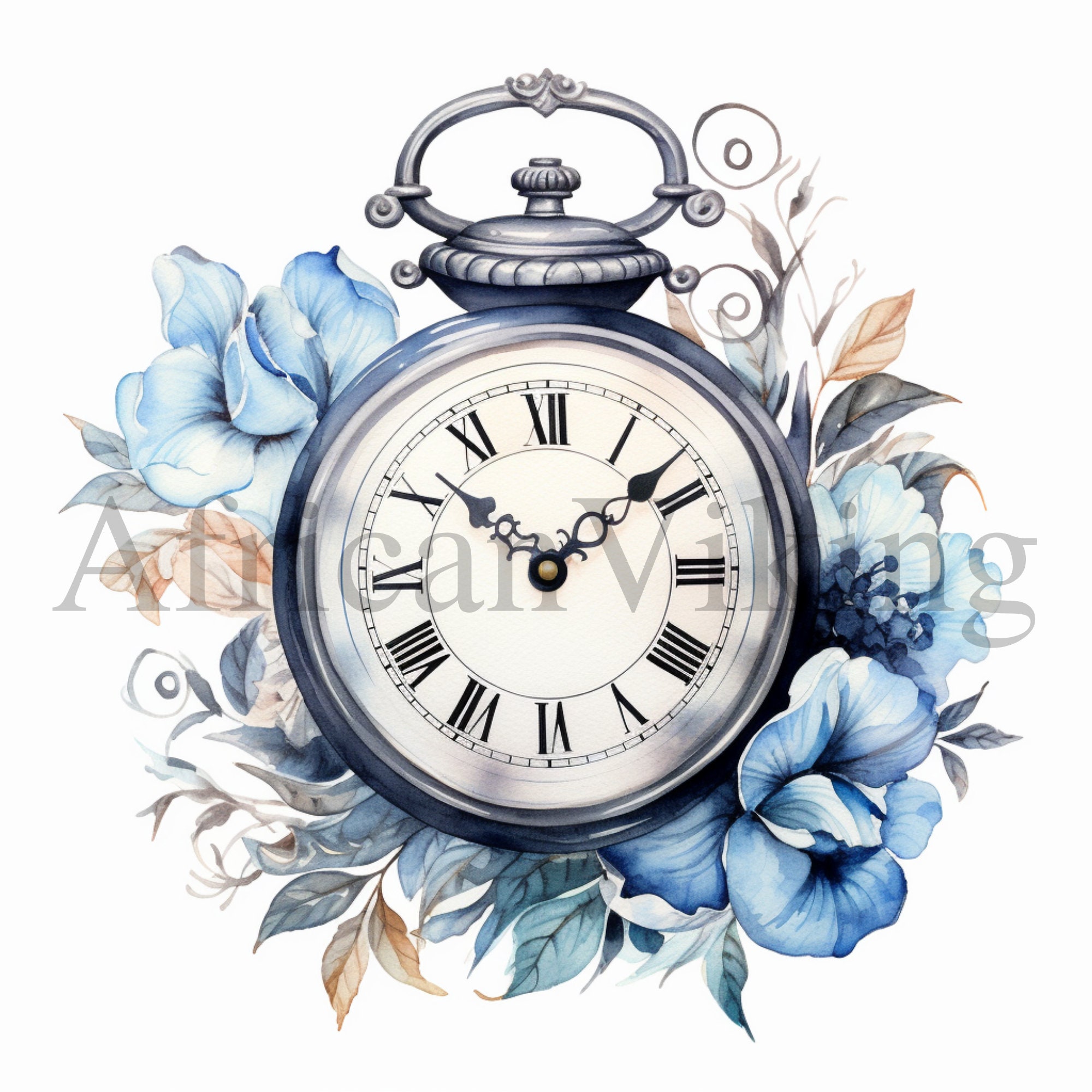 Old Fashioned Alarm Clock Clipart | 10 High Quality Jpgs | Digital ...