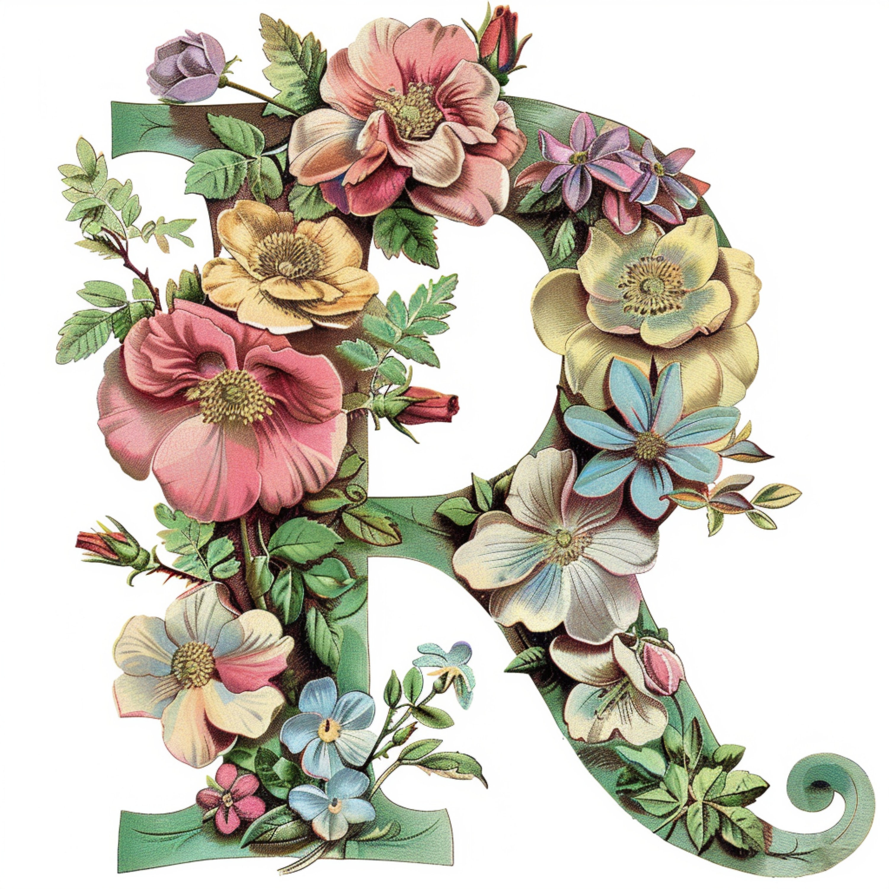 Letter R Clipart 10 High Quality Jpgs Digital Download Digital Paper ...