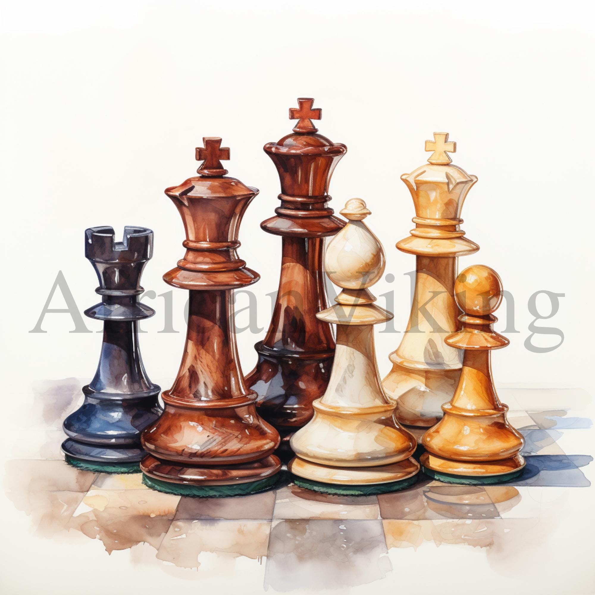 Chess Clipart 10 High Quality Jpgs Instant Digital Download Printable ...