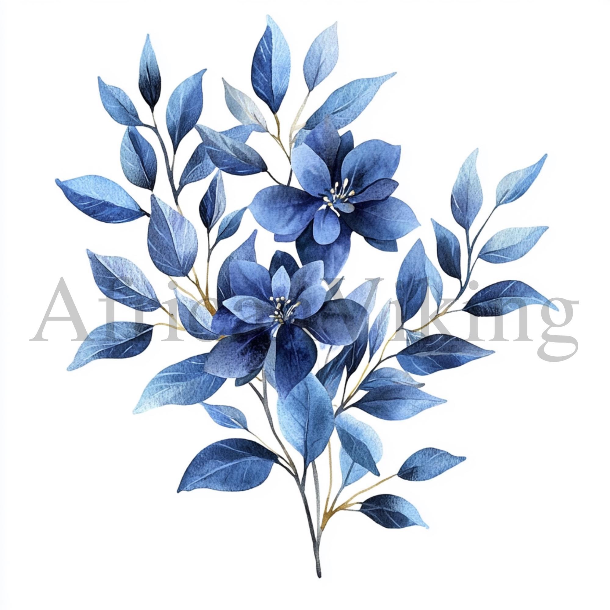 Indigo Plants Clipart 10 High Quality Jpgs Instant Digital Download ...