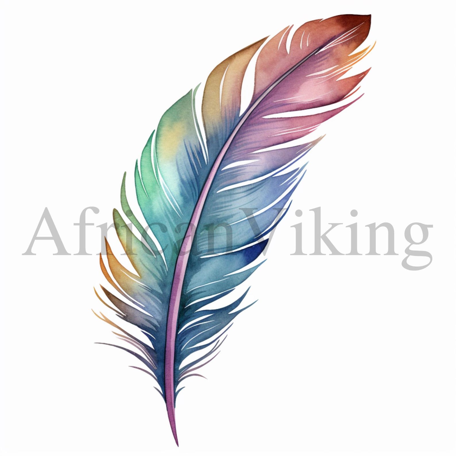 Boho Feather Clipart 10 High Quality Jpgs Instant Digital Download ...