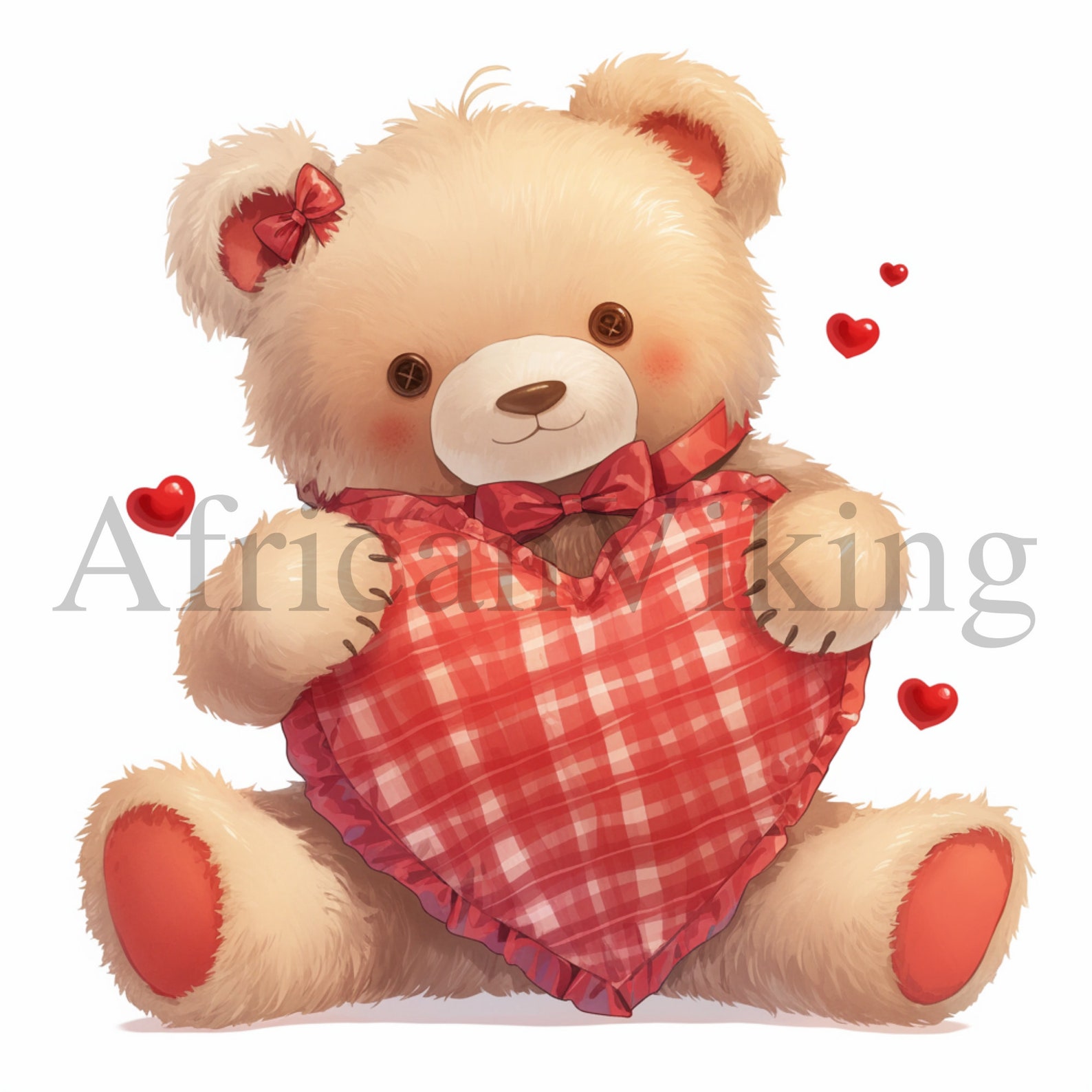 Teddy Bear With Heart Clipart | 10 High Quality Jpgs | Digital Download ...