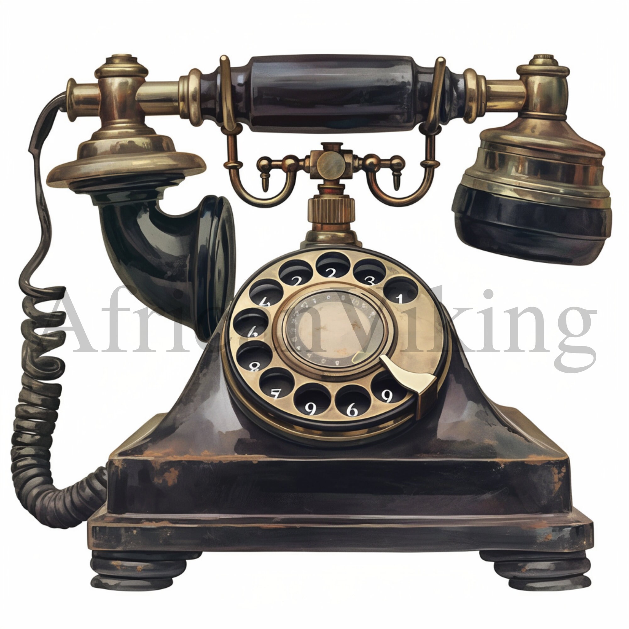 Old Fashioned Phone Clipart | 10 High Quality Jpgs | Digital Download ...