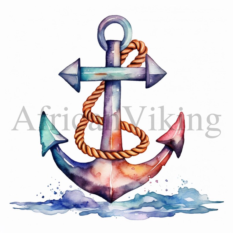 Anchor Clipart Nautical Anchor Clipart Bundle 10 High Quality Jpgs ...