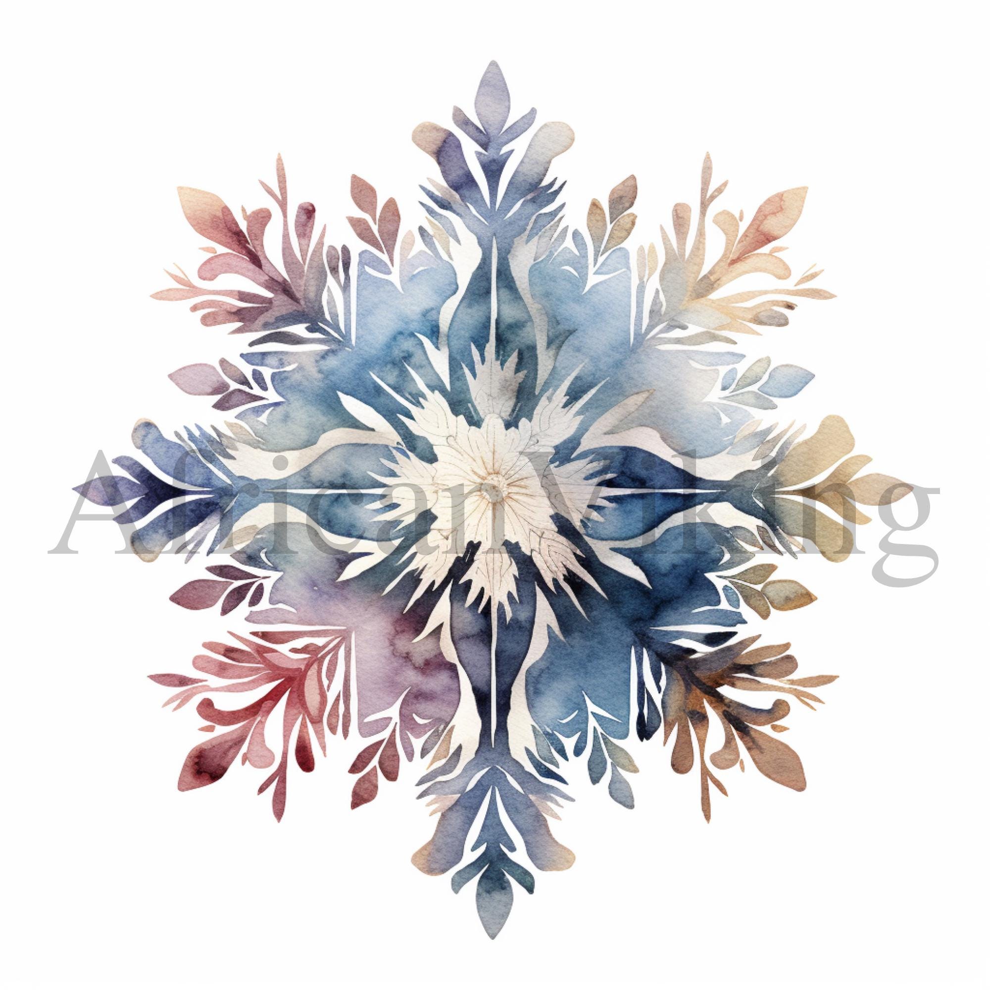 Snowflake Clipart | 10 High Quality Jpgs | Digital Download | Snowflake ...