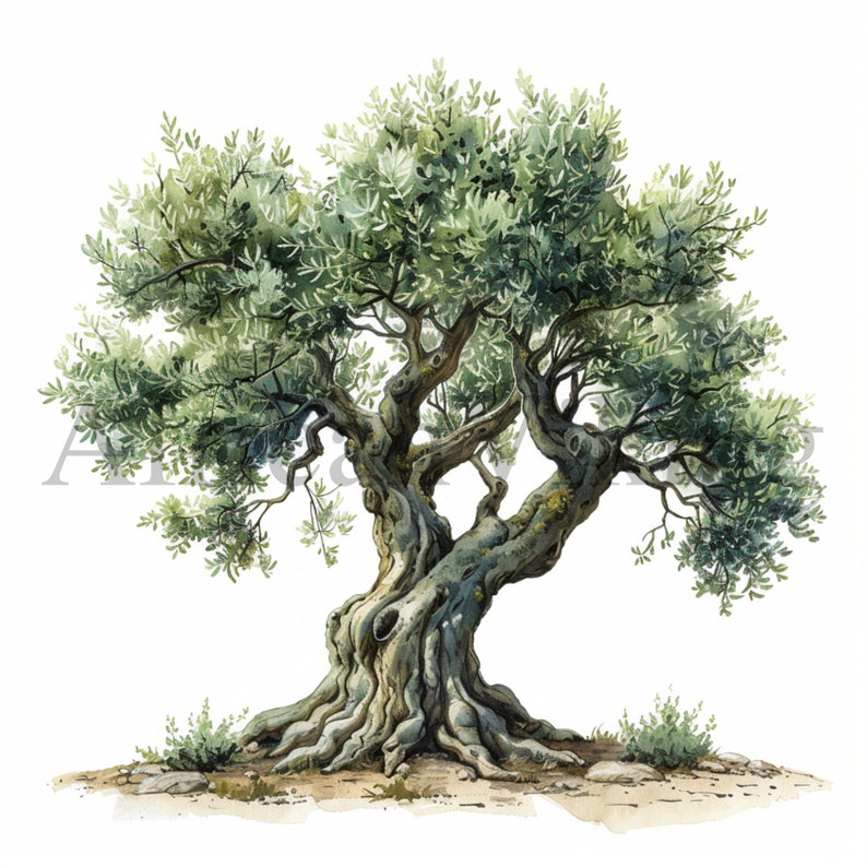 Olive Trees Clipart | 10 High Quality Jpgs | Digital Download | Card ...