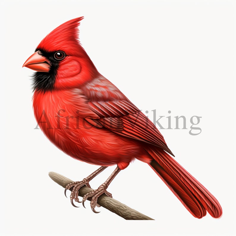Red Cardinal Clipart 10 High Quality Jpgs Digital Download Nursery Art ...