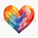 Rainbow Heart Clipart | 10 High Quality Jpgs | Digital Download ...