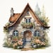 Stone Cottage Clipart | 10 High Quality Jpgs | Digital Download | Card ...