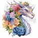 Floral Dragons Clipart 10 High Quality Jpgs Digital Download Card ...