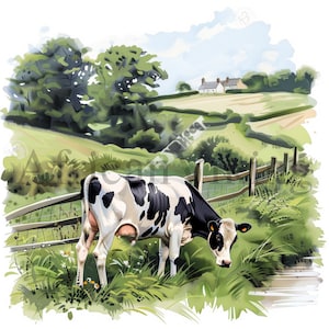 Watercolor Countryside Animals Clipart | 10 High Quality Jpgs | Digital ...