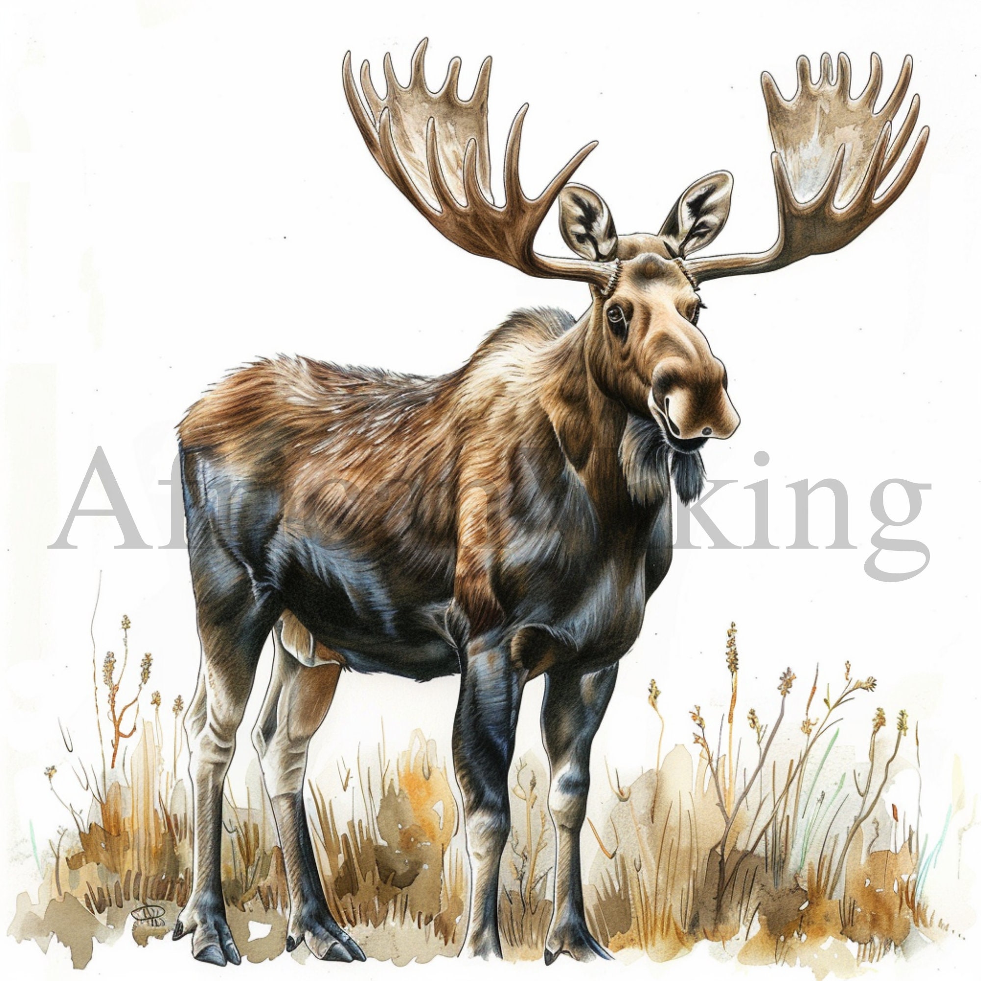 Moose Clipart | 10 High Quality Jpgs | Digital Download | Card Making ...