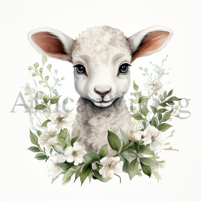Lamb Clipart | 10 High Quality Jpgs | Digital Download | Cute Lamb ...