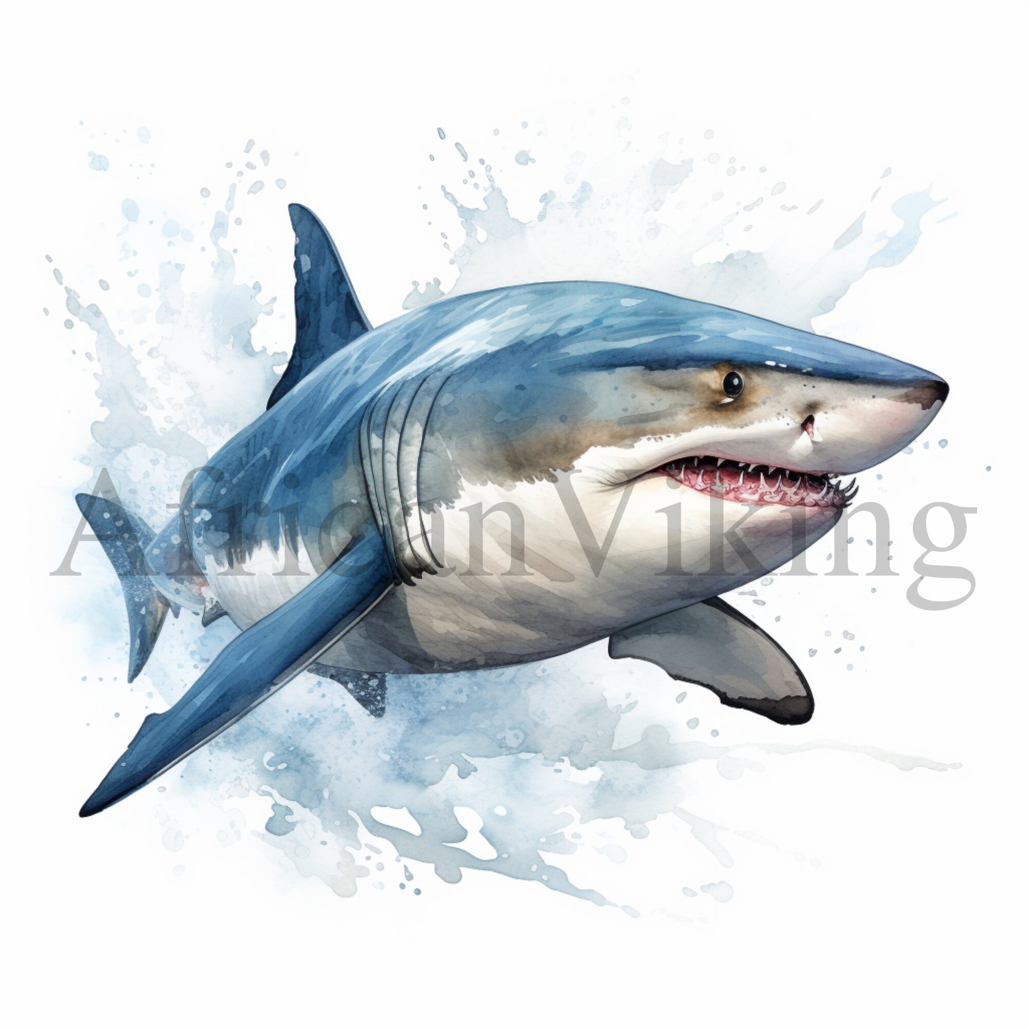 Shark Clipart | 10 High Quality Jpgs | Digital Download | Card Making ...