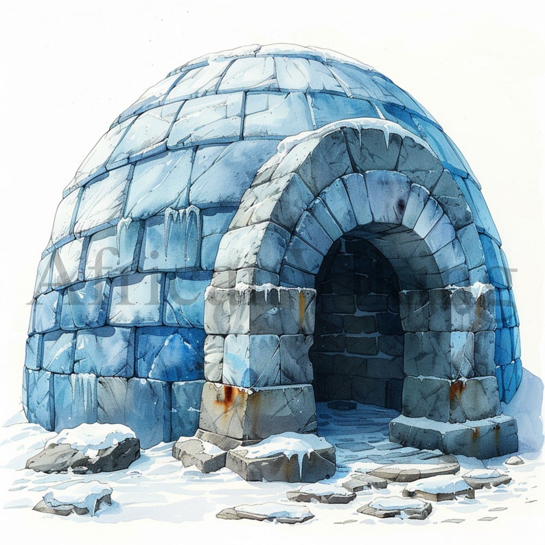 Igloo Clipart | 10 High Quality Jpgs | Digital Download | Card Making ...