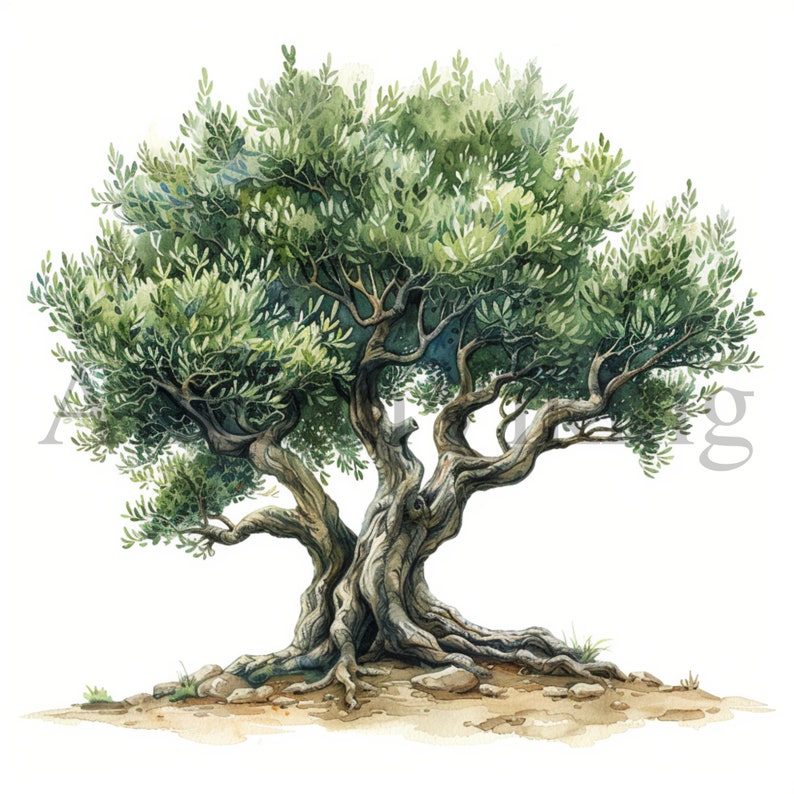 Olive Trees Clipart | 10 High Quality Jpgs | Digital Download | Card ...