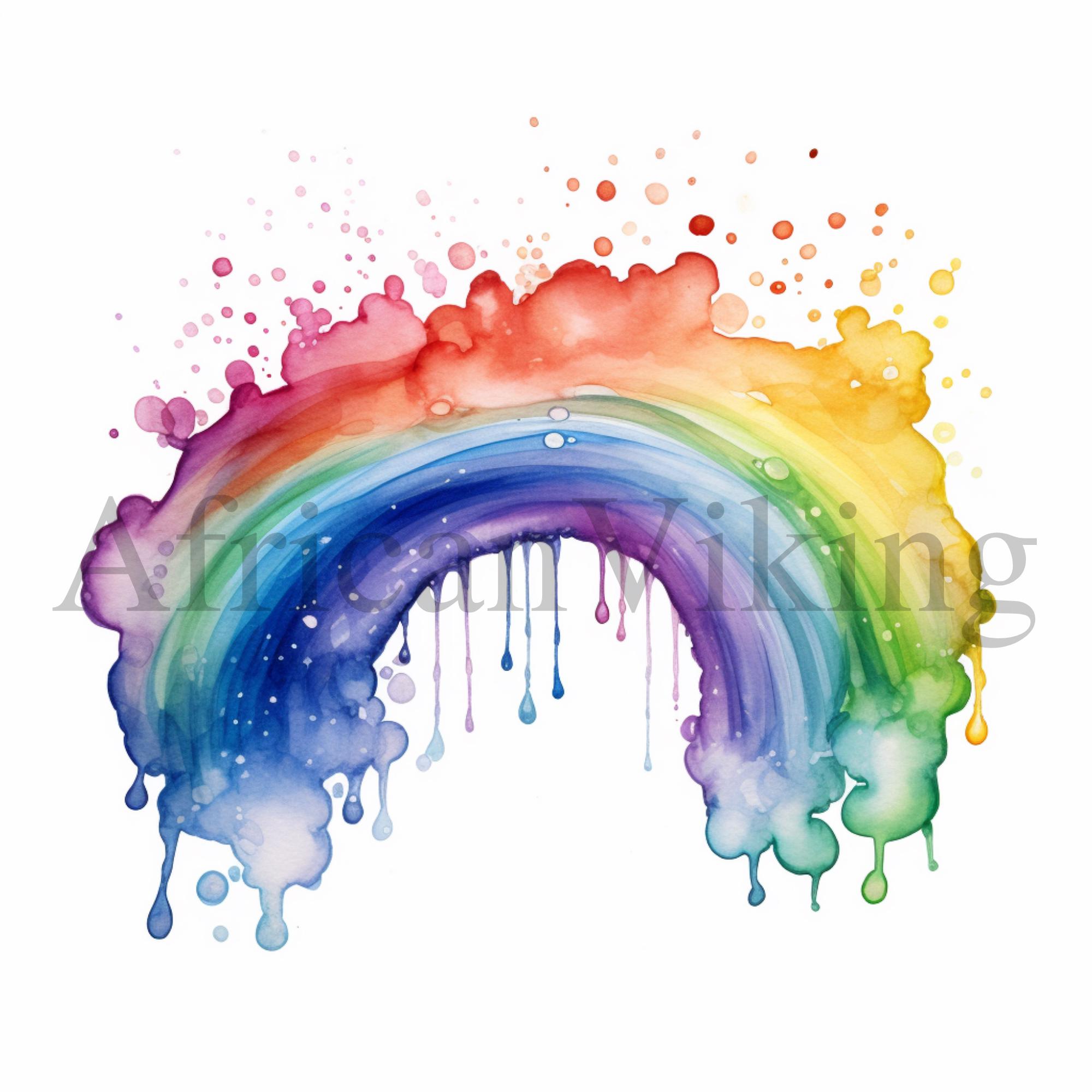 Rainbow Clipart 10 High Quality Jpgs Digital Download Clipart Rainbow ...