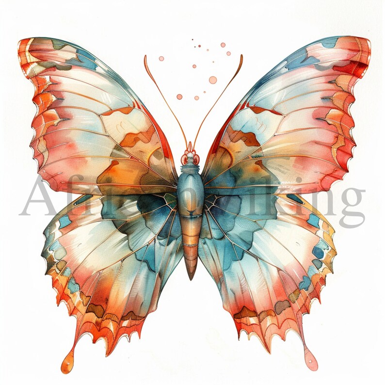 Whimsical Butterflies Clipart 10 High Quality Jpgs Digital Download ...