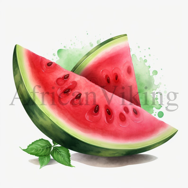 Watermelon Clipart | 10 High Quality Jpgs | Digital Download | Card ...
