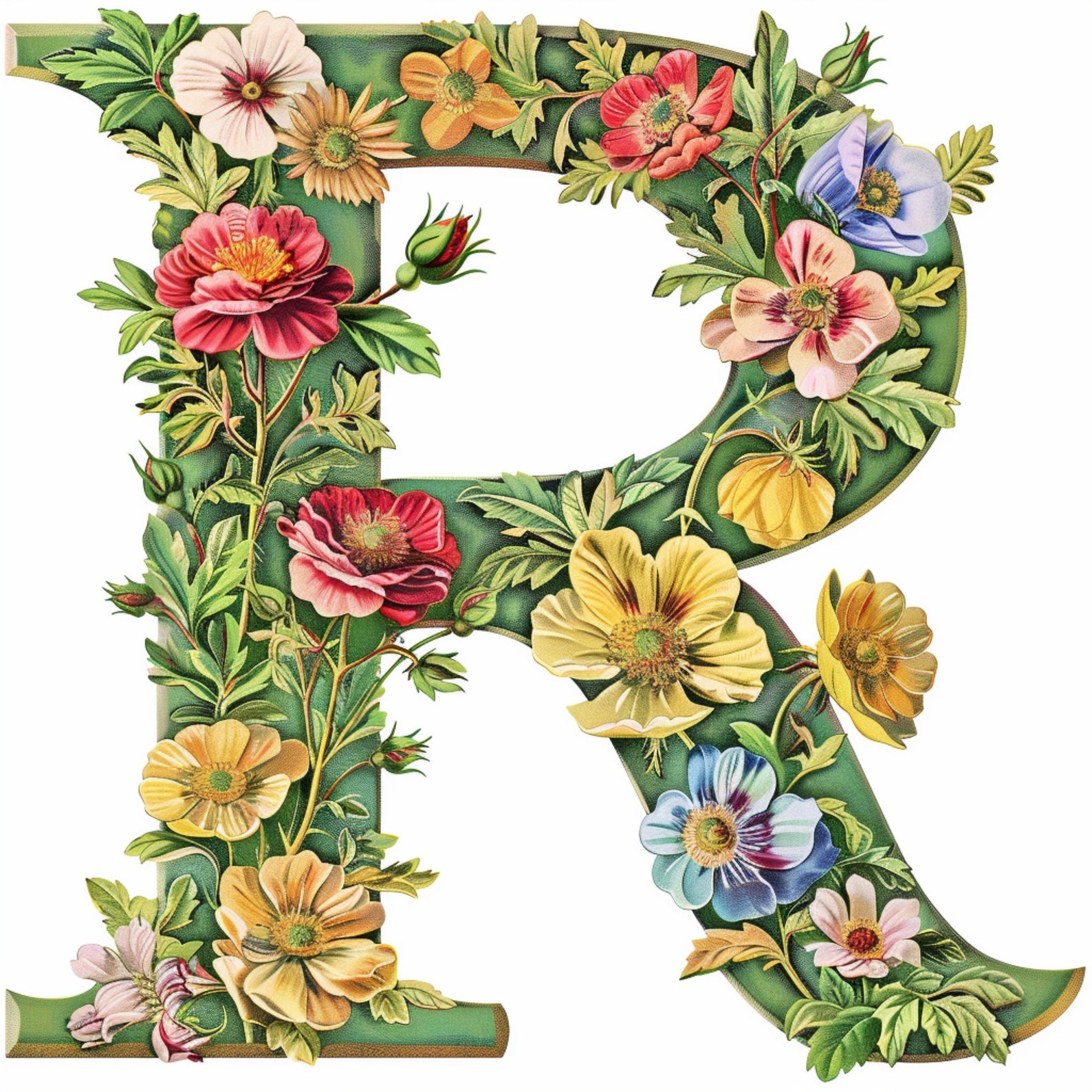 Letter R Clipart 10 High Quality Jpgs Digital Download Digital Paper ...