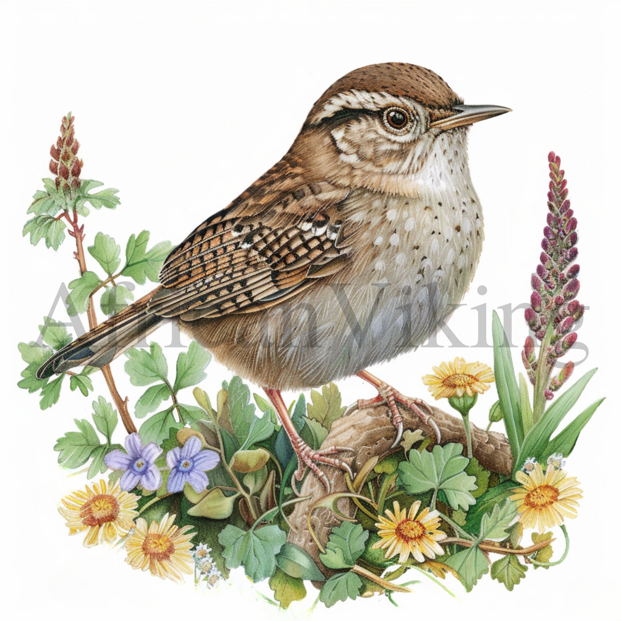 Wren Clipart 10 High Quality Jpgs Digital Download Card Making Mixed ...