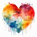 Rainbow Heart Clipart | 10 High Quality Jpgs | Digital Download ...
