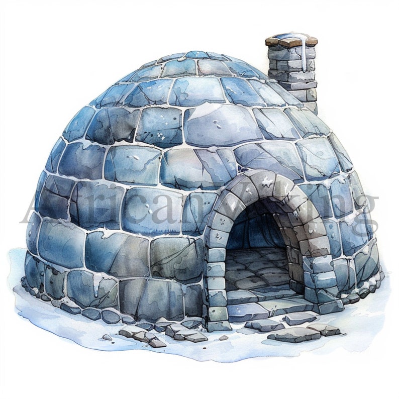 Igloo Clipart | 10 High Quality Jpgs | Digital Download | Card Making ...