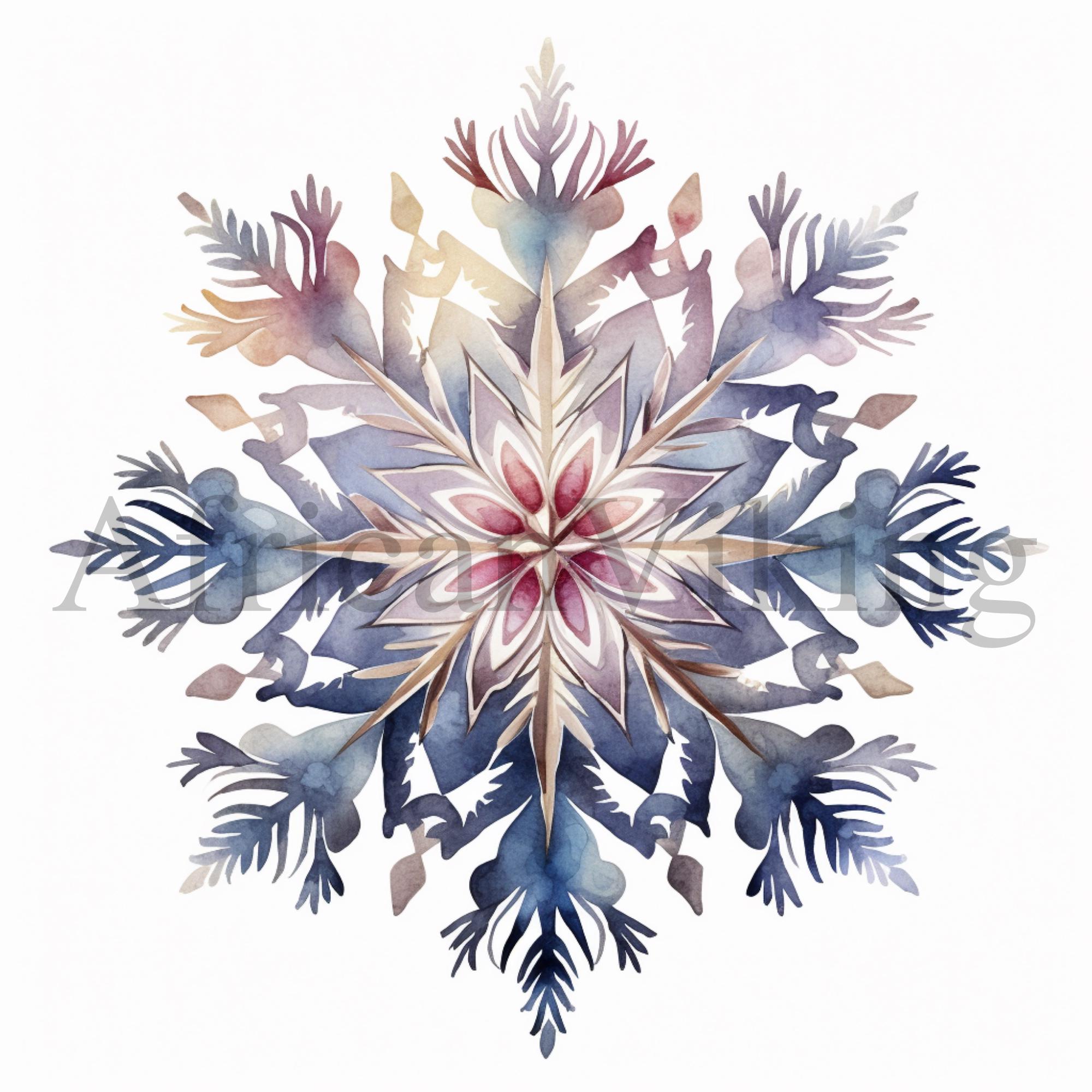 Snowflake Clipart | 10 High Quality Jpgs | Digital Download | Snowflake ...