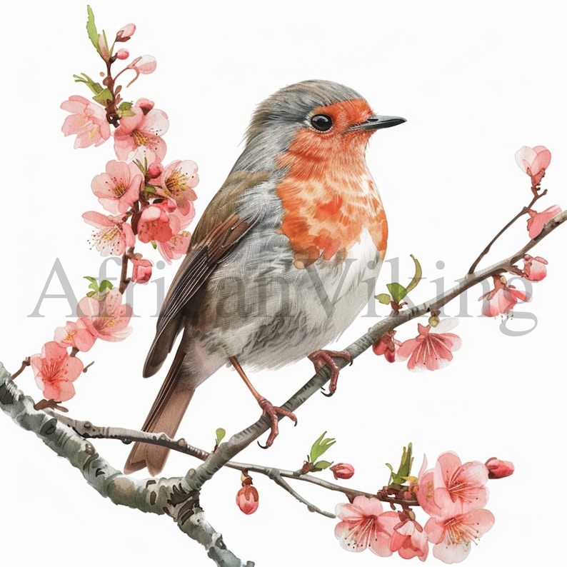 Spring Robin Clipart | 10 High Quality Jpgs | Instant Digital Download ...