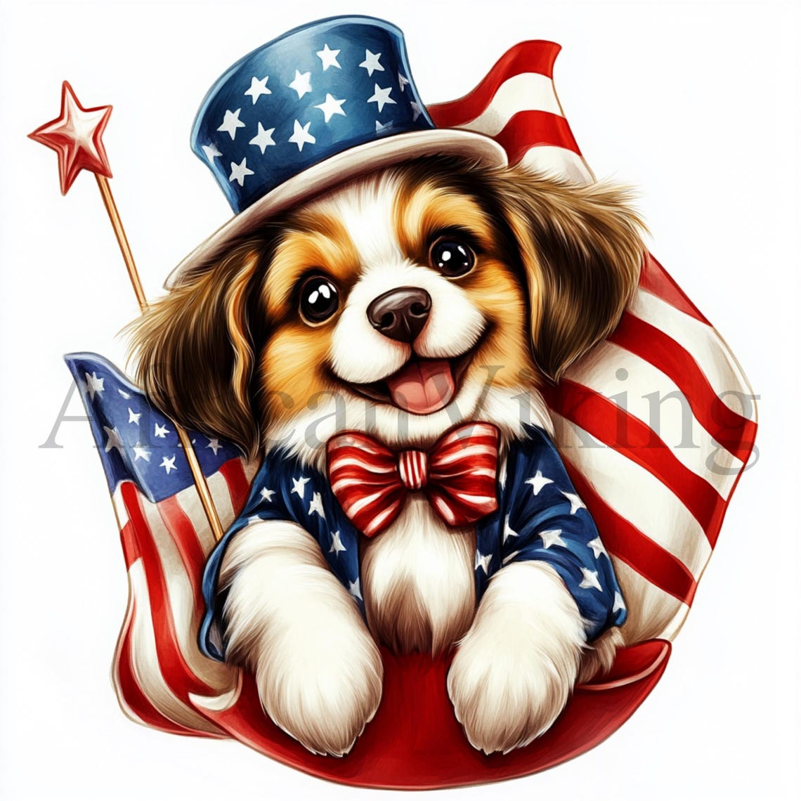 Patriotic Dog Clipart: 4th of July Art Bundle (digital Download) - Etsy