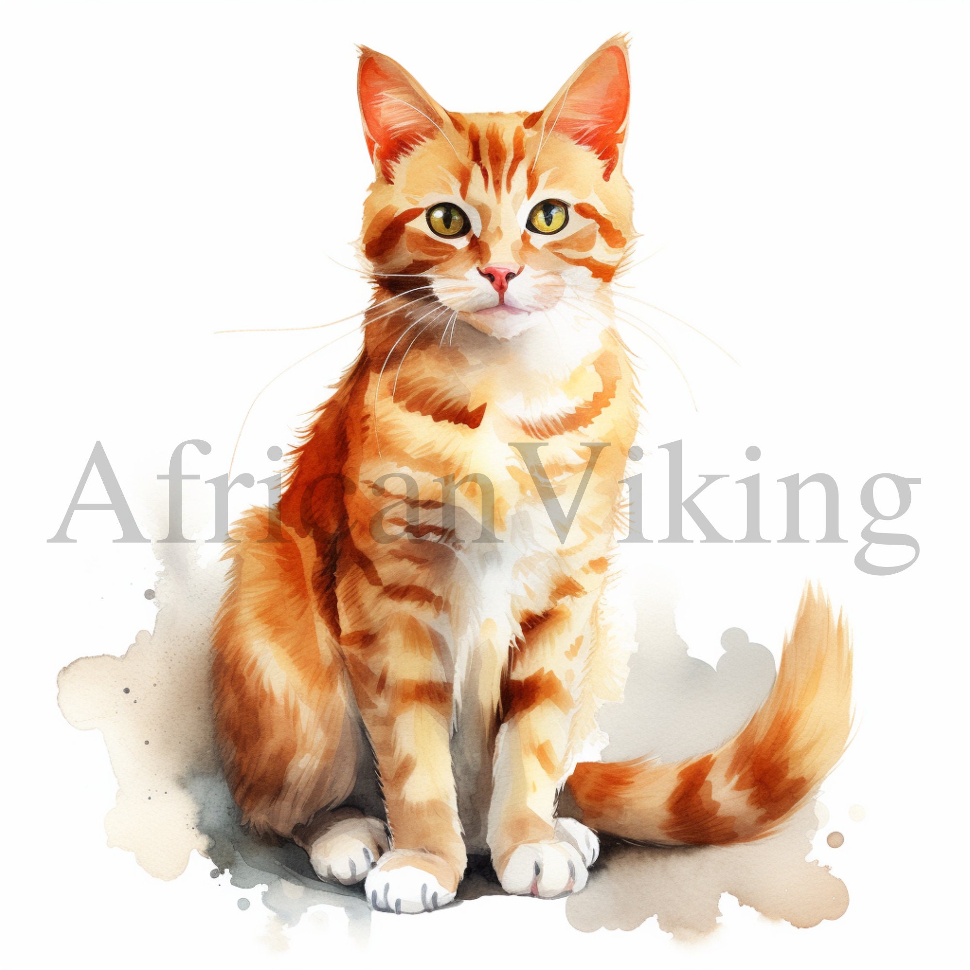 Ginger Cats Clipart 10 High Quality Jpgs Digital Download Clip Art Card ...