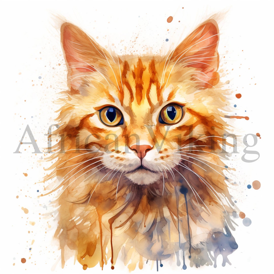 Ginger Cats Clipart | 10 High Quality Jpgs| Digital Download | Clip Art ...