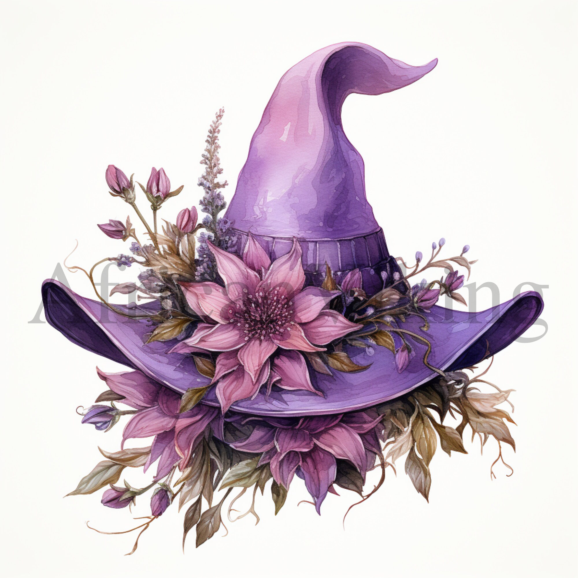 Witch Hat Clipart 10 High Quality Jpgs Digital Download Fairy Witch Hat ...