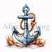 Nautical Anchor Clipart: Maritime Art, Commercial Use (digital Download ...