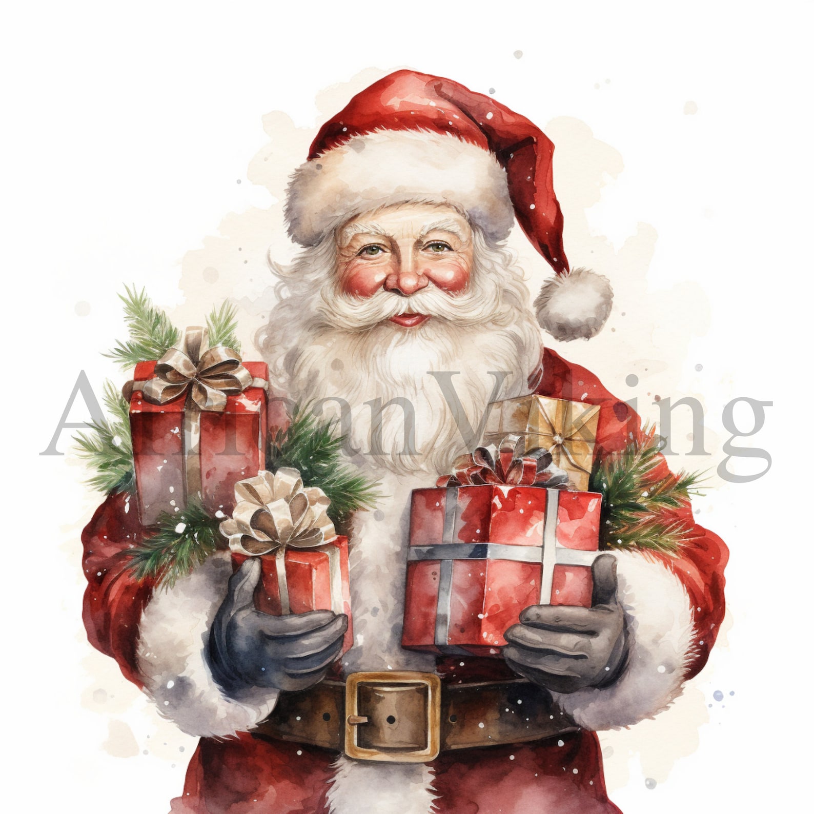 Old Fashioned Santa Clipart | 10 High Quality Jpgs | Digital Download ...