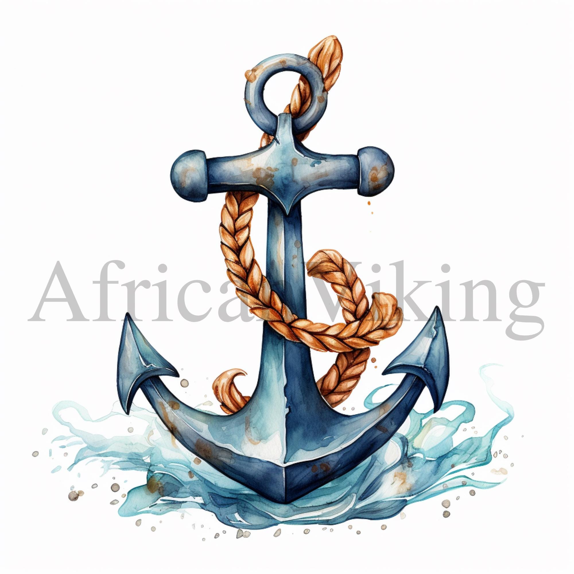 Anchor Clipart 10 High Quality Jpgs Digital Download Commercial Use ...