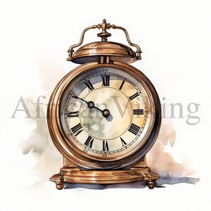 Old Fashioned Alarm Clock Clipart | 10 High Quality Jpgs | Digital ...