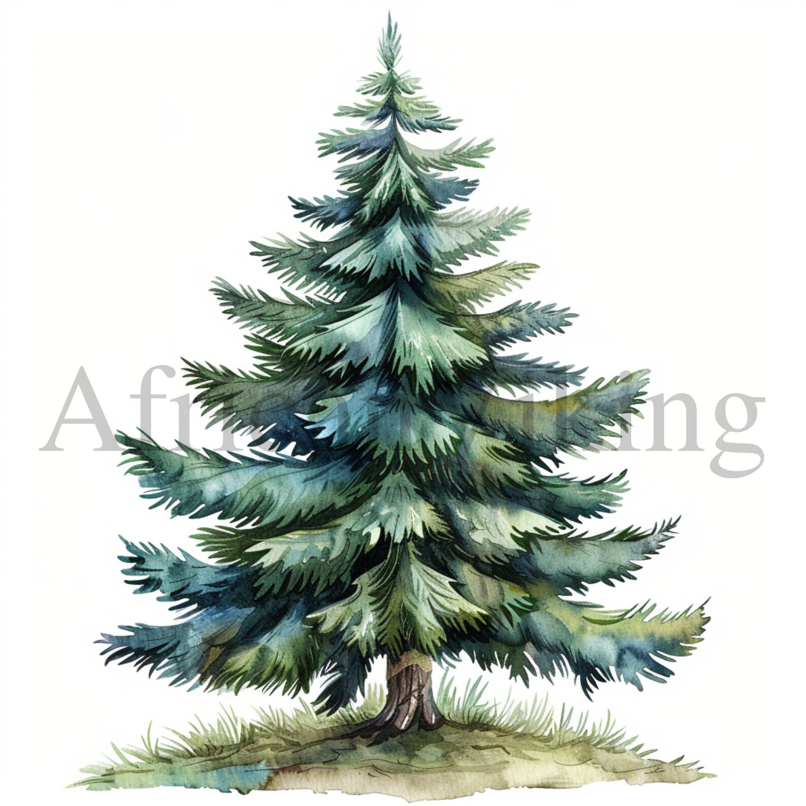 Fir Trees Clipart 10 High Quality Jpgs Digital Download Card Making ...